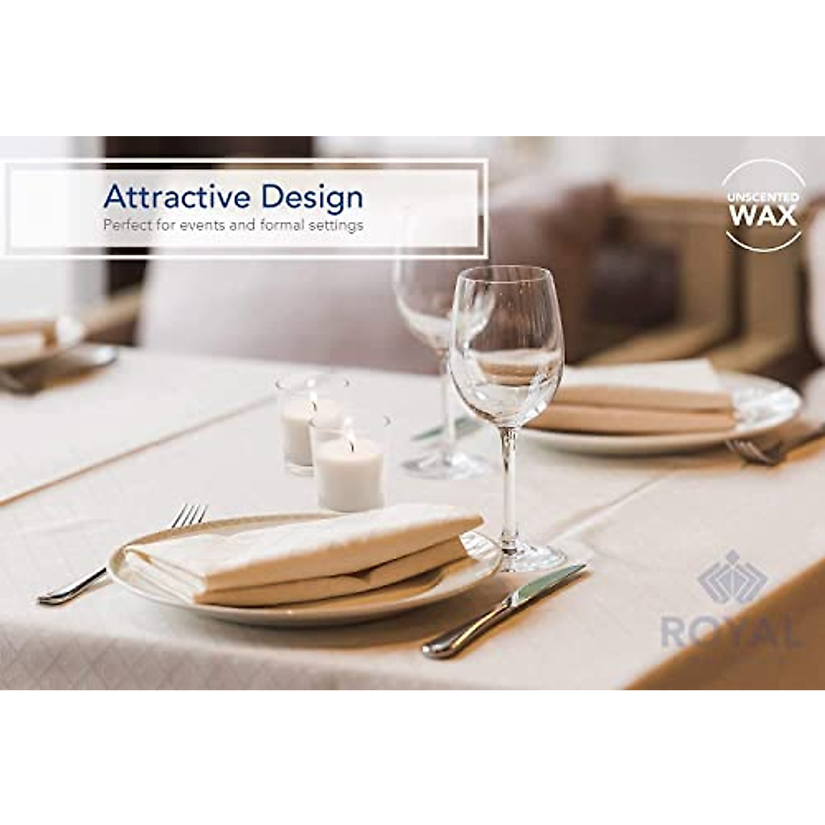 20 Pack Warm White Unscented Clear Glass Filled Votive Candles. Hand Poured Wax Candle Ideal Gifts for Aromatherapy Spa Weddings Birthdays Holidays Party (Warm White)