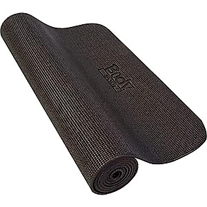 Body Sport Yoga and Fitness Mat, 1/4-Inch, Black