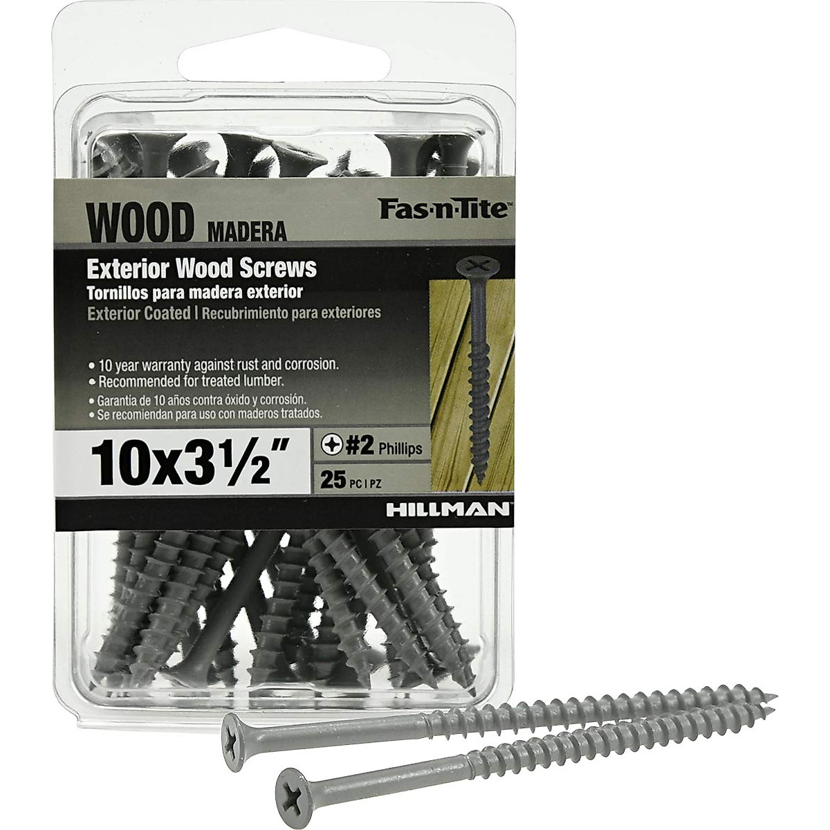 TV Non-Branded Items (Home Improvement) 42607 HILLMAN FASTENERS Extension Wood Screw (20 Pack), 10 x 3.5"