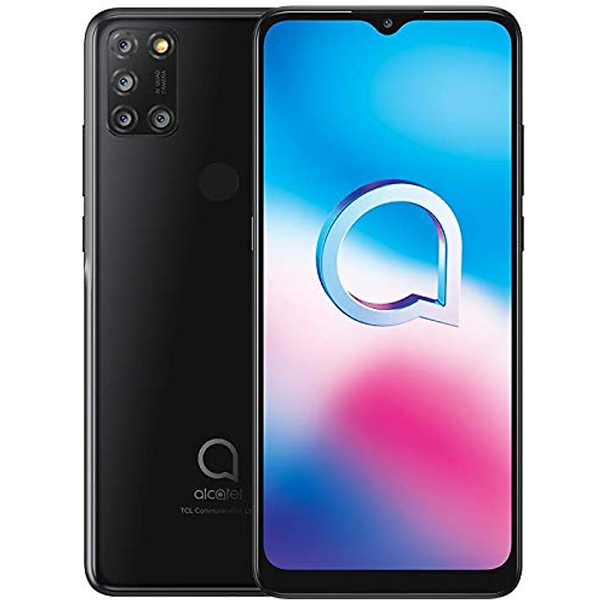 Alcatel 3X (2020) 4G LTE Volte GSM Unlocked 128GB 48MP Quad Camera 6.52" 5061a Octa Core Android 10 Works Worldwide (Not for Verizon/Boost) (Black, 128GB)