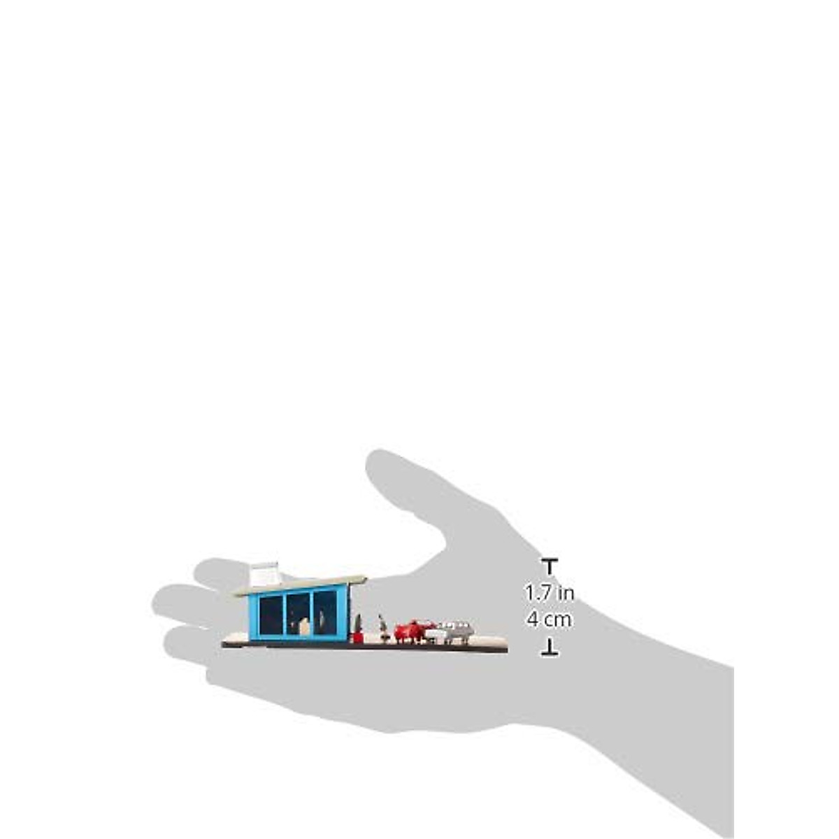 Bachmann Trains - PLASTICVILLE U.S.A. BUILT-UP BUILDING - DRIVE-IN HAMBURGER STAND - N Scale (45709)