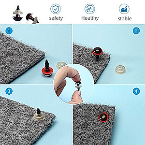 Maznyu 570PCS Premium Plastic Safety Eyes and Noses with Washers, Assorted Sizes for Craft Doll Eyes and Teddy Bear Nose, Plash Animal and Amigurumi, Crochet Toy and Stuffed Animals Craft Making