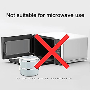 SALUTUY Lunch Box Food Storage, Food Jar Insulated Lunch Container Safe and Portable Stainless Steel for Hot Cold Food For Kids Adults,Man and Women(Double layer)