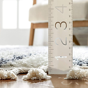 Well Woven Chessa Grey Moroccan Shag Diamond Trellis Pattern Area Rug 7'10" x 9'10"