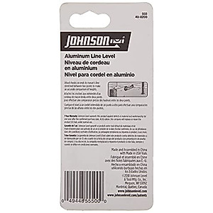Johnson Level & Tool 555 Aluminum Line Level, 3", Silver, 1 Level