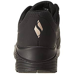 Skechers womens Skecher Street Women's Uno - Stand on Air Sneaker, Black/Black, 9 US