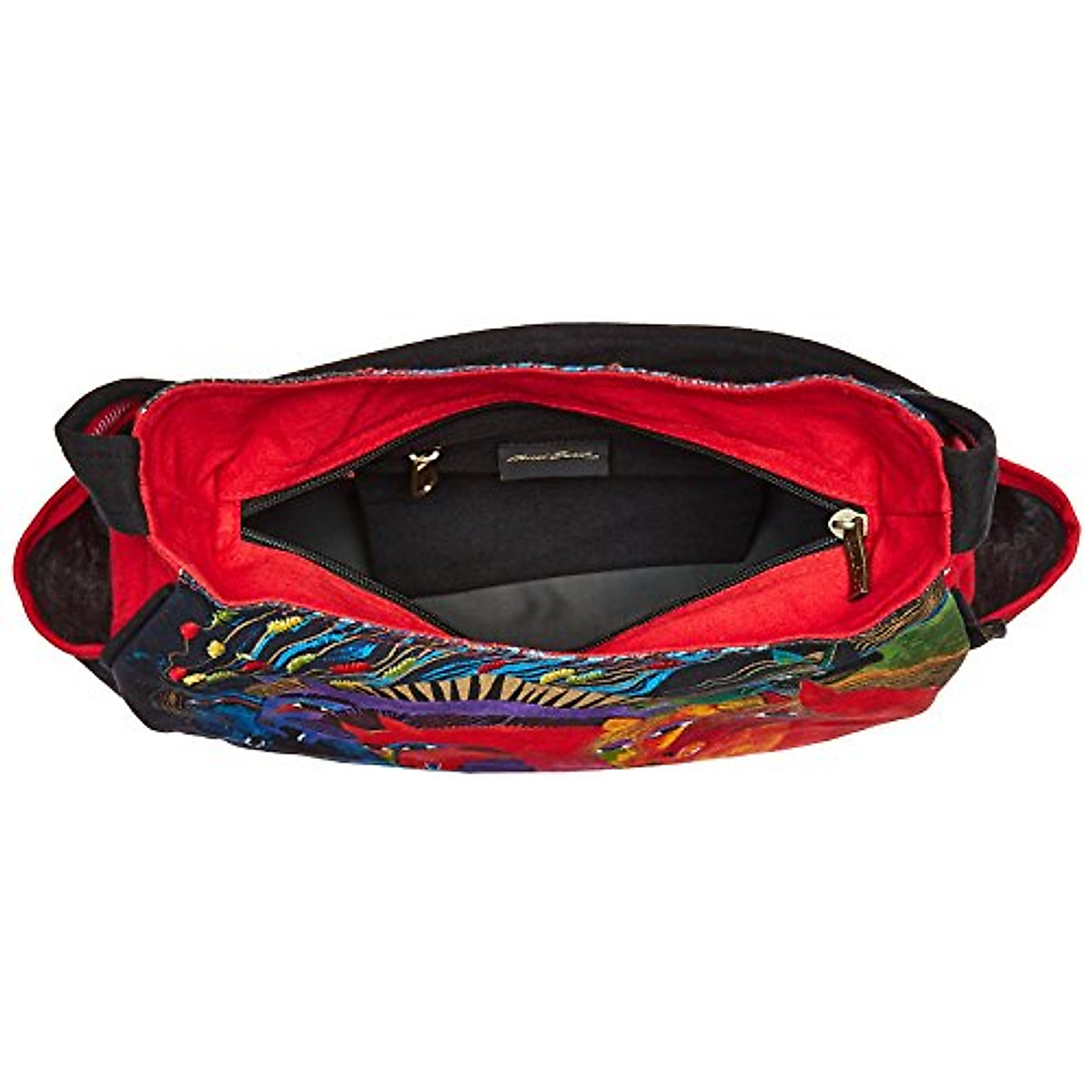 Laurel Burch 80367 Medium Hobo Zipper Top 15"X4.5"X9", Wild Horses of Fire