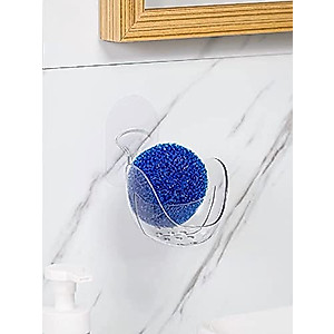 Multifunction Acrylic Small Makeup Organizer Storage for Vanity – Silicone Beauty Blender Makeup Sponge Holder Wall Mounted for Bathroom, Clear Makeup Brush Drying Rack Holder- 2 Slots