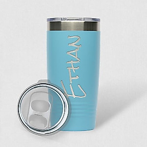 ETCHIFIED Personalized 20oz Stainless Steel Tumbler with Slider Lid - Vacuum Insulated Travel Mug, Add a Name - Keeps Hot or Cold for Hours