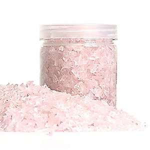 Alan Stone High Luster Reflective Fire Glass Gravel,Fire Gems,Fire Drops,Fire Glass Pebbles Stones Beads Chips for Fire Pit Fish Tank Aquarium Garden,3-6mm 435g/0.95lb (Pink)