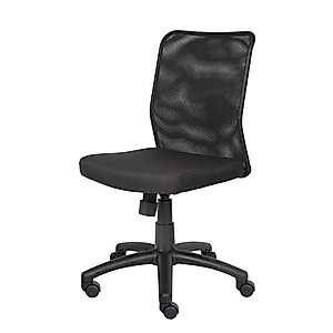 Boss Office Products Budget Mesh Task Chair without Arms in Black