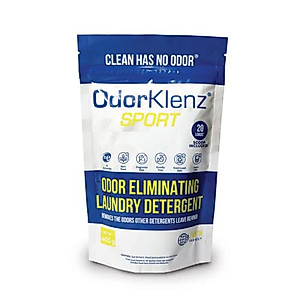 OdorKlenz Sports Laundry Detergent, Powder, Stain Removal, Remove Sweat Odors, Non-toxic, Unscented