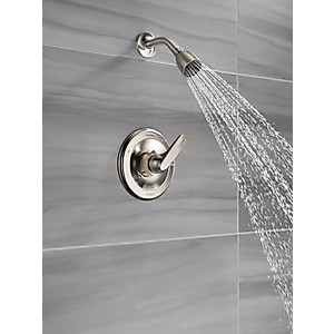 Delta Faucet Foundations Chrome Shower Faucet Set with 2-Spray Chrome Shower Head, Shower Trim Kit, Shower Faucet Sets Complete, Chrome BT13210 (Valve Not Included)