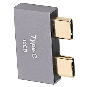 USB C Hub, Mini Type‑C Adapter Type‑C Expansion Dock Adapter for Thunderbolt 3 USB Adapter 10Gbps Aluminum Alloy Type‑C Adapter Data Extender Hub(Type-C Revolution to Type-C