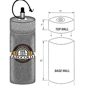 KEGCOLD Portable Keg Cooler - Foldable, Reusable, Lightweight, Insulated, and Easy Setup (1/6 Size Keg, Sixtel)