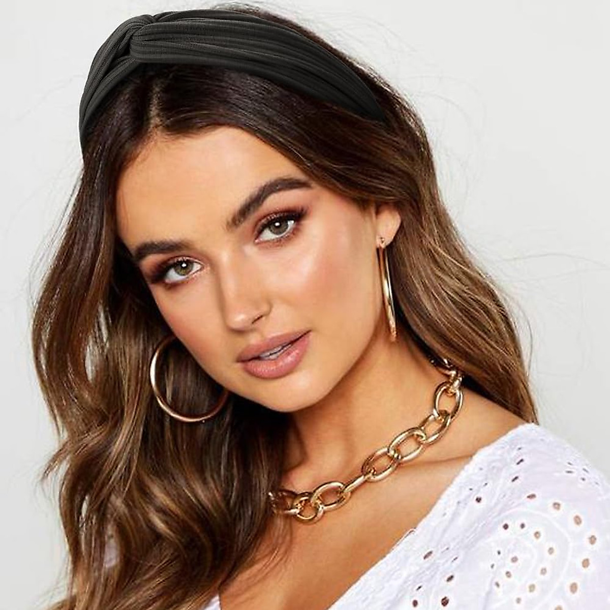 DRESHOW 8 Pack Knotted Headbands for Women Criss Cross Head Wrap Non Slip Boho Headband Twisted Elastic Hair Accessories