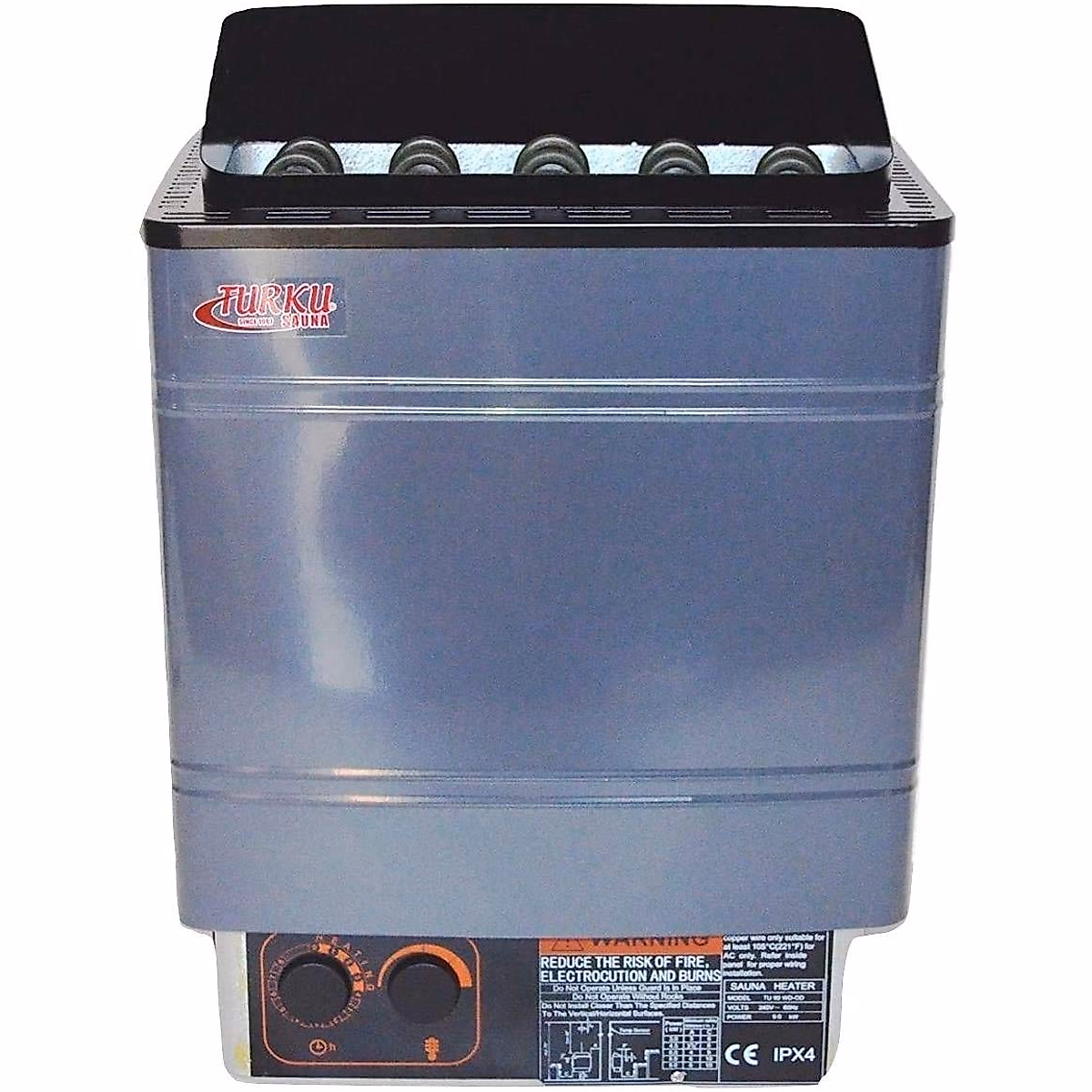 TURKU TU90WD-OD - Residential 9KW Wet & Dry 240V Sauna Stove External CON5 Digital Controller