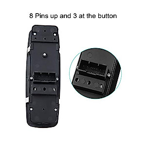 Master Power Window Switch 68231805AA - Front Left Driver Side, Replacement for Chrysler 200 300 Dodge Charger Ram 4 Door Replace 68139805AB 68139805AA 56046823AC