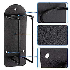 Noverlife 2 Pack Wall Mounted Hair Clipper Holder, Electric Hair Trimmer Storage Stand for Barber Tools Organizer, Black Steel Metal Rack for Hairdresser Beard Shaver Hair Trimmer Display - Black