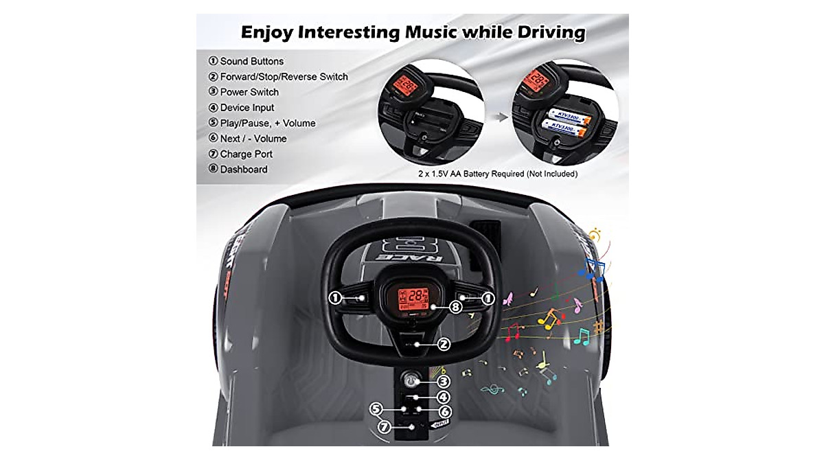 HONEY JOY Electric Go Kart for Kids - Remote Control Fun