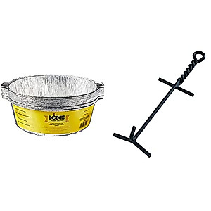 Lodge Aluminum Foil Dutch Oven Liners and Lid Lifter for Lodge Camp Dutch Ovens