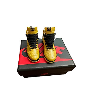 Mini Shoes Keychain Pair or Single With or Without The Box, Mini Kicks, Mini Sneaks, Golds 1s Mini Kicks Shoes Keychains (Pair No Box)