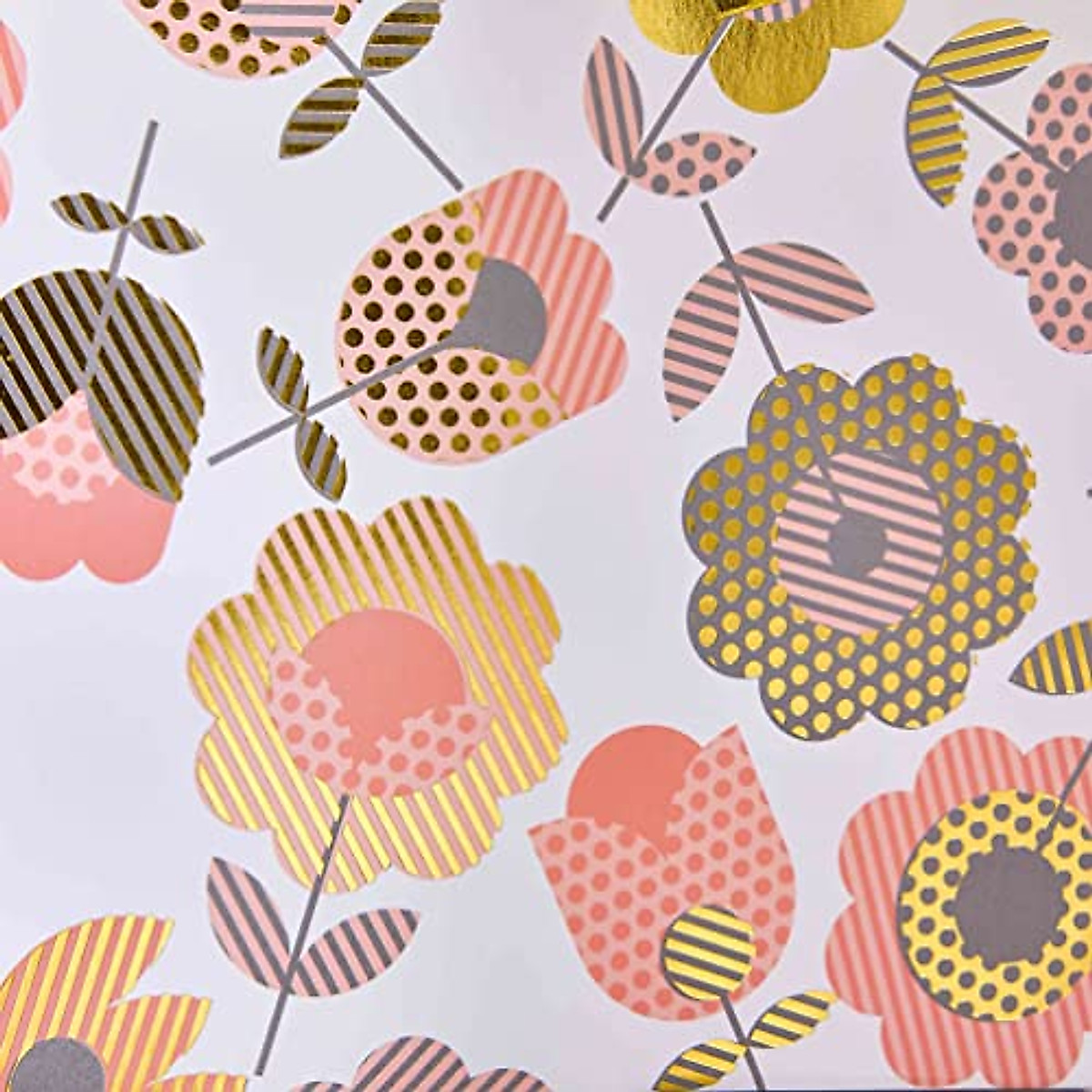 SUNCOLOR 2-Pack 9" Small Gift Bags with Tissue Paper For Her(Tulip Flower)