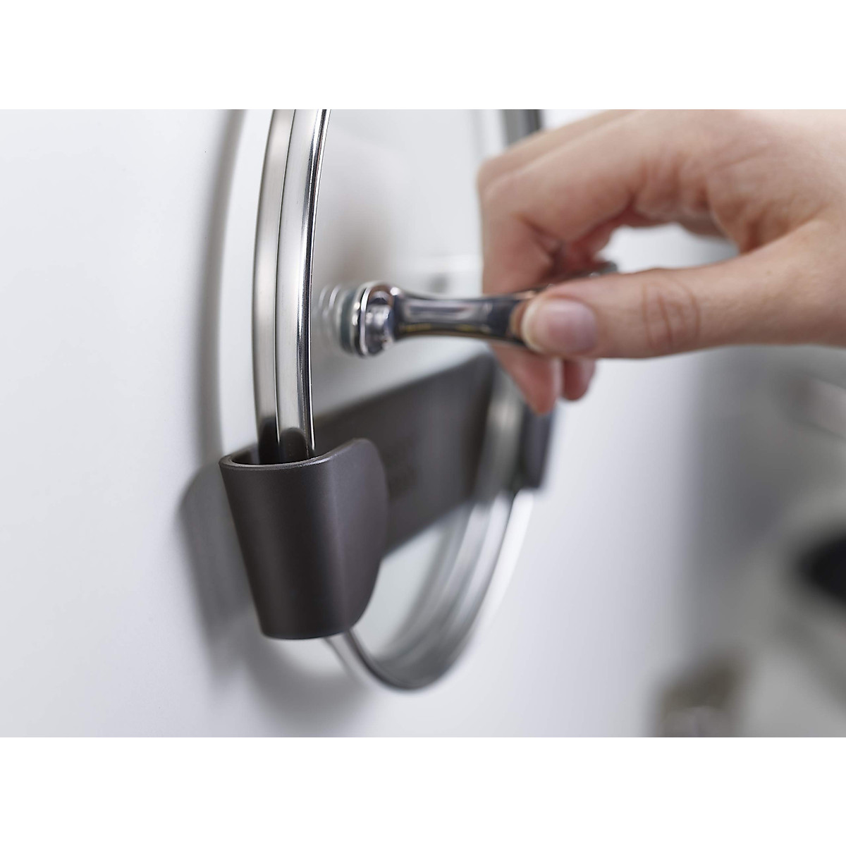 Joseph Joseph - 85149 Joseph Joseph CupboardStore Cabinet Door Pan Lid Organizer, Gray, 4 count (pack of 1)