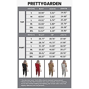 PRETTYGARDEN Women's Two Piece Outfit Short Sleeve Pullover with Drawstring Long Pants Tracksuit Jogger Set (Navy,Large)