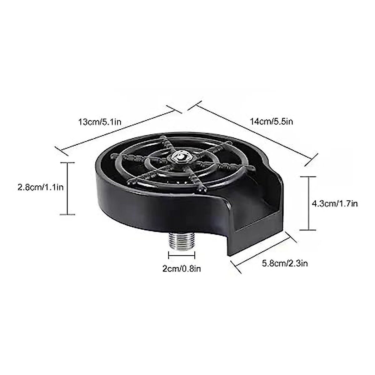 Faucet Cup Washer, Improve Efficiency Easy Operation Automatic High Pressure Cup er Strong Waterflow Labor Saving for Sink