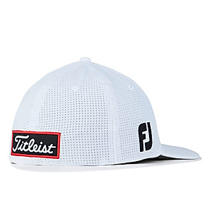 Titleist Men's Tour Stretch Tech Golf Hat White/Black L/XL