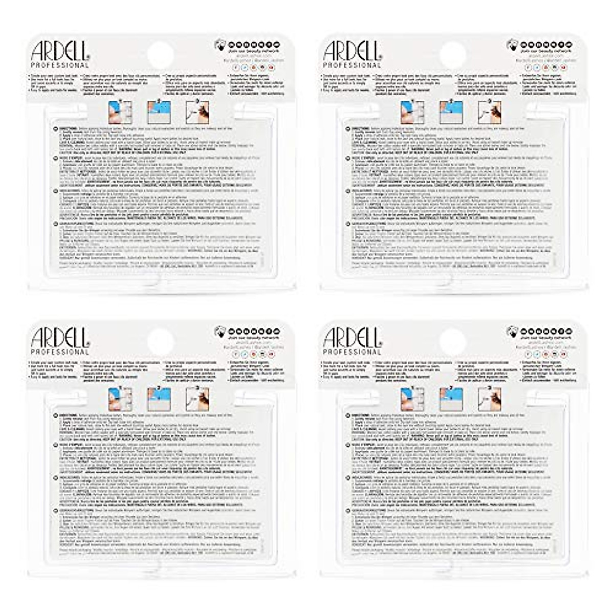 Ardell False Eyelashes Regular Medium Black 4 Pack