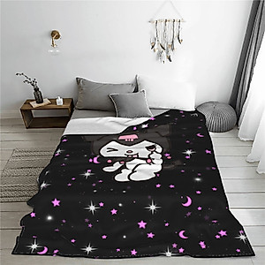 Kawaii Super Soft Blanket Cute Plush Blanket All Season Flannel Fleece Blanket for Kids Adult Sofa Bedding Living Room Decor 60"X50"