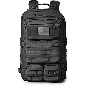 Falko Tactical Backpack - 2.4x Stronger Work & Military Backpack. Water Resistant and Heavy Duty Large Molle Backpack (50L)