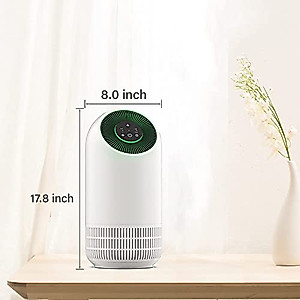 Air Purifier for Home Kitchen Office, H13 True HEPA Filter, 880ft² Coverage, 24dB Sleep Mode, Remove 99.99% Pet Odors, Dust, Pollen, Smoke, with Filter Reminder