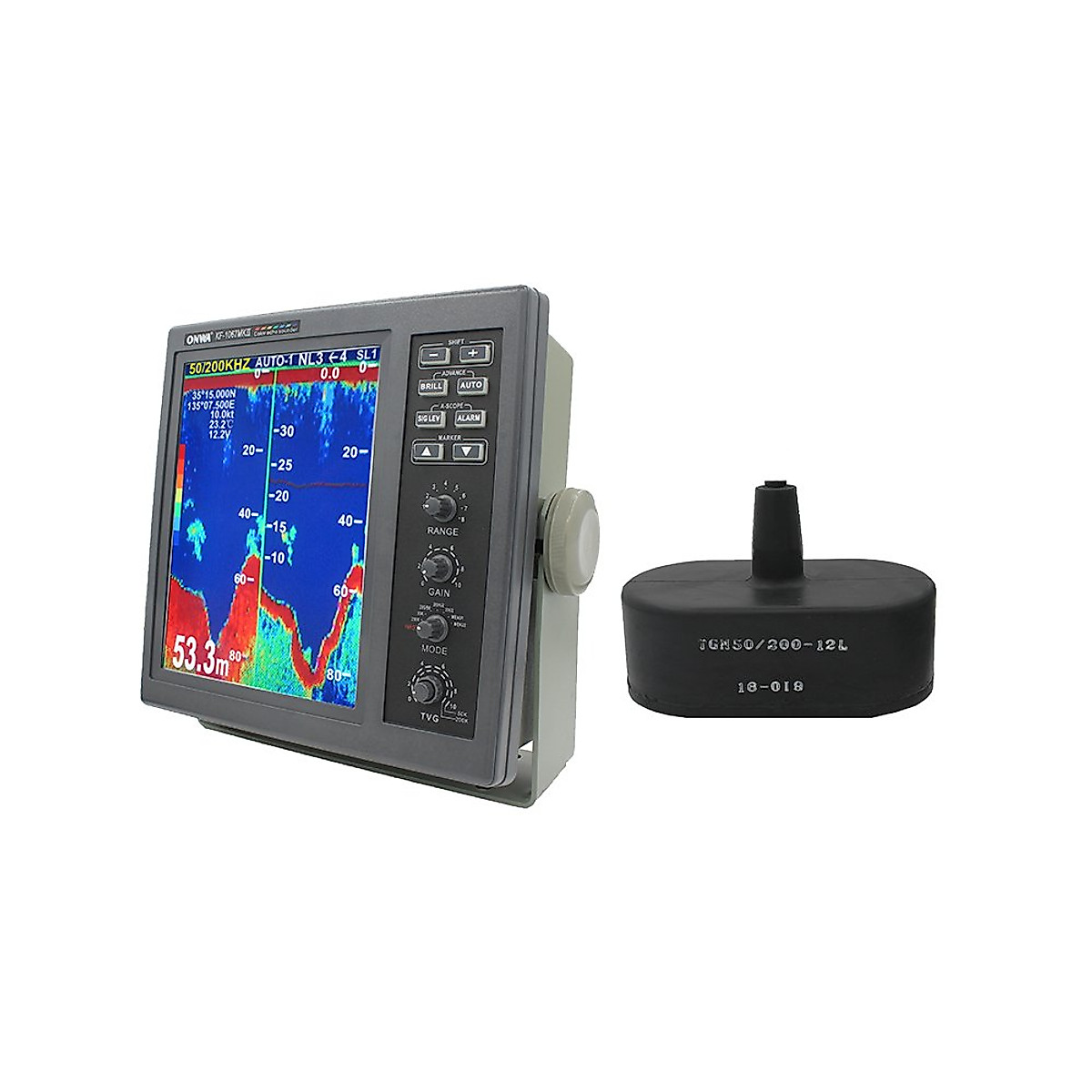 ONWA KF-1067MK2/1KW/50: 10.4" Color Fish Finder 1kW (50 KHz only)