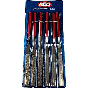 HTS 101I0 6Pc 180mm / 40-600 Grit Diamond Flat File Set