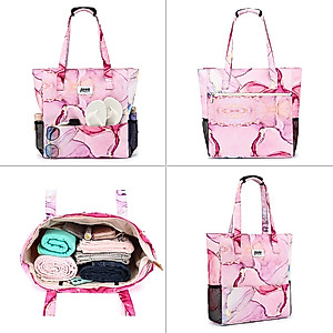 SHWN original pink marble waterproof shoulder bag, suitable for gym beach travel daily bag upgrade version