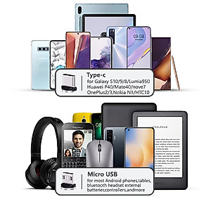 ameow Magnetic Charging Cable (6-Pack 1/3/3/6/6/10ft) Magnetic Cell Phone Cable with LED Light, Charging Cable for Type C, Micro USB and iProduct (Black)