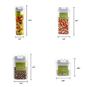 ORGANIX Airtight Food Storage Containers, 7 PC Plastic Storage Container with Lids | BPA Free | Labels & Pen Set, Pantry & Kitchen Storage Containers for Flour, Dry Food, Pasta & Cereal