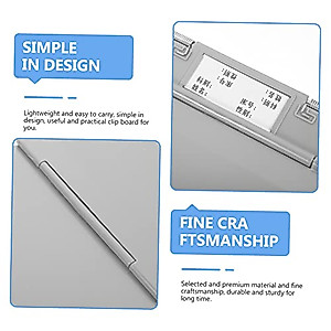 STOBOK Case Folder Nursing Clip Board Office Folders Paper Folder Memo Pads Clipboard with Storage Plastic Clipboard Abs Grey Nurse Writing Board Exam Paper Clips Clip Boards Thicken Tray