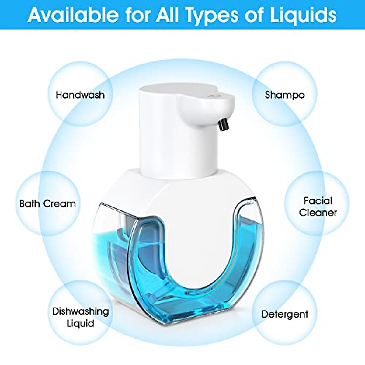 Automatic Foaming Soap Dispenser by OTLS, 4 Level Adjustable Foaming Hand Soap Dispenser, 420ml Automatic Soap Dispenser Touchless, USB-C Port, 2 Hooks for Wall Mount