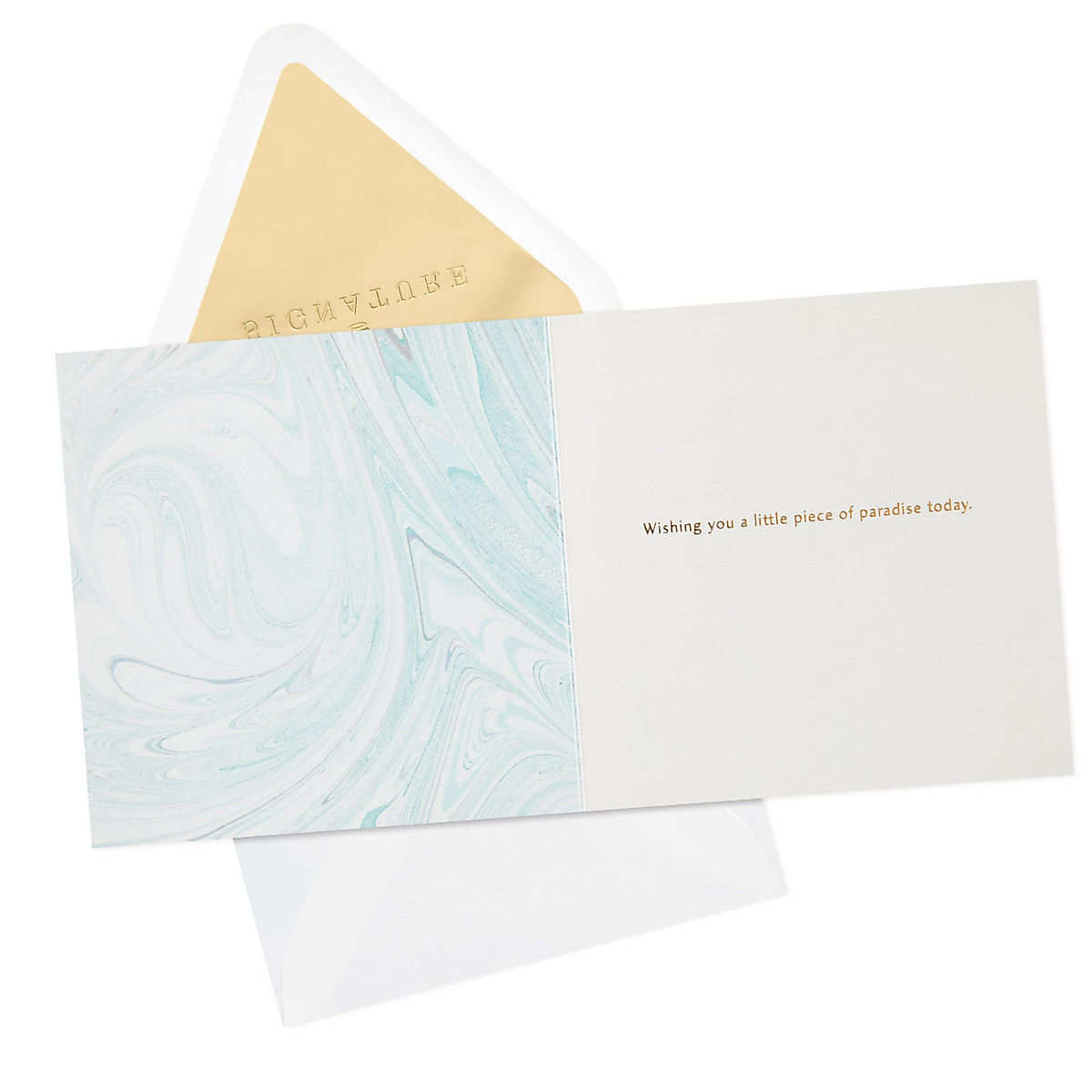 Hallmark Signature Birthday Card (Seashell Birthday Cake)