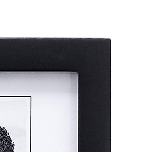 Malden International Designs Black Concept Wood Picture Frame, 5x5, Black