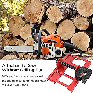 HVUE Vertical Chainsaw Mill Lumber Cutting Guide Saw Steel Timber Chainsaw Attachment Cut Guided Mill Wood for Builders and Woodworkers