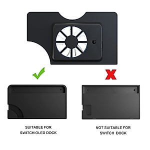 ECHZOVE Switch OLED Dock Fan, Cooling Fan for Nintendo Switch OLED, USB Powered