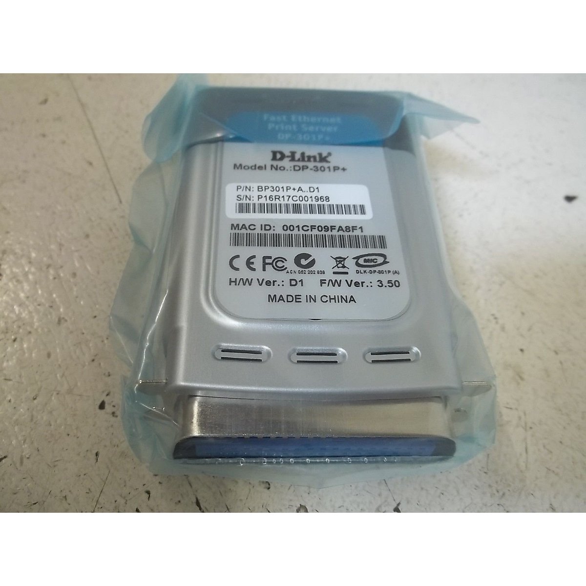 D-Link DP-301P+ 10/100TX 1-Centronic Port Print Server