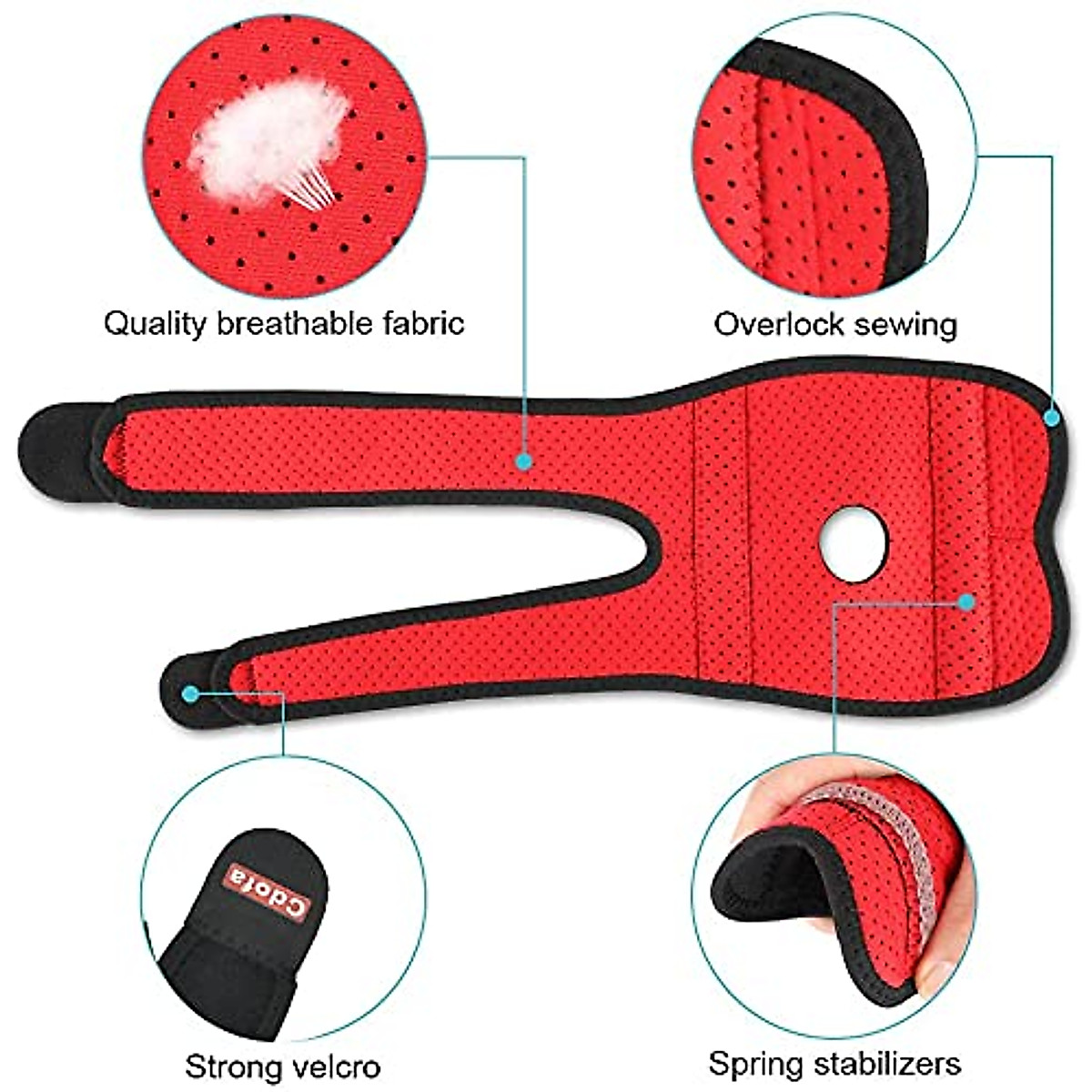 Elbow Support Adjustable Neoprene Elbow Brace with Dual-Spring Stabiliser, Elbow Strap for Golfers Elbow, Tennis Elbow, Arthritis, Sports Injury Pain Relief and Provides Support,Unisex