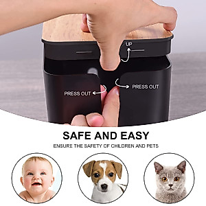 Cable Management Box, 2 Pack Large & Medium Bamboo Style Cable Organizer Box with 17 PCS Cable Management Set, Cord Organizer Box to Hide Surge Protector on Desk or Floor (Black)