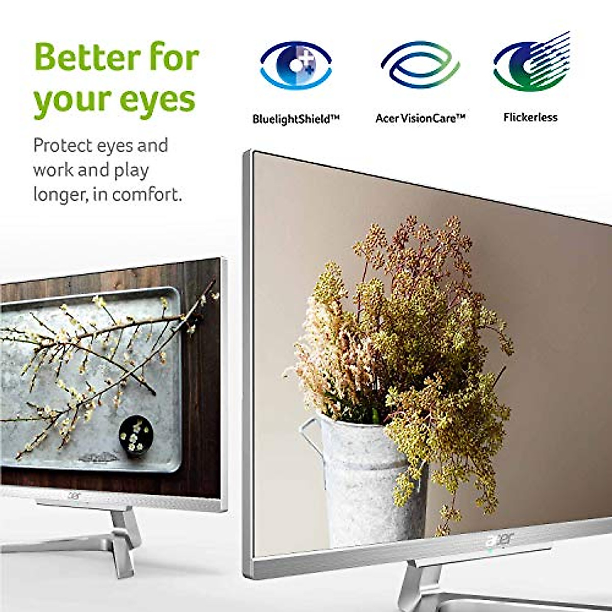 Acer Aspire C24-865-UA91 AIO Desktop, 23.8 inches Full HD, 8th Gen Intel Core i5-8250U, 8GB DDR4, 1TB HDD, 802.11AC Wifi, Wireless Keyboard and Mouse, Windows 10 Home, Silver